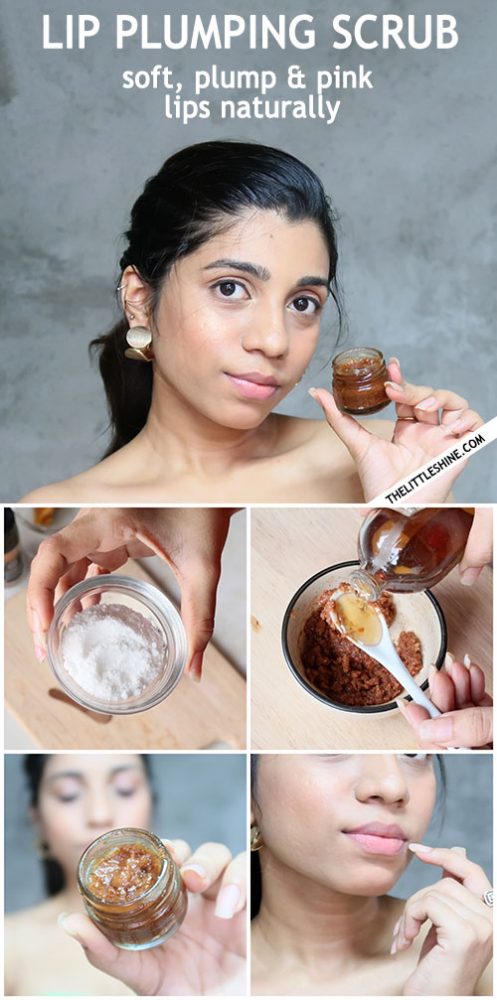 LIP PLUMPING SCRUB -soft, plump and pink lips naturally - The Little Shine