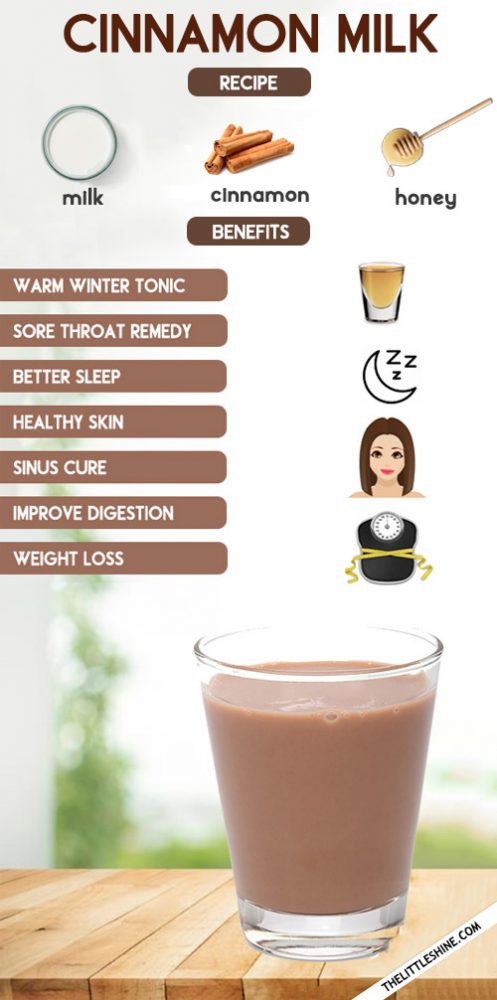 Cinnamon milk - Benefits and recipes to treat sore throat, sinus, and ...