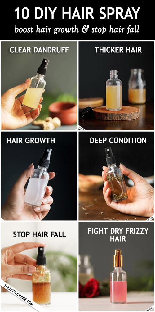 10 HAIR SPRAY RECIPES FOR FASTER HAIR GROWTH - The Little Shine