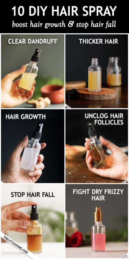 10 HAIR SPRAY RECIPES FOR FASTER HAIR GROWTH - The Little Shine