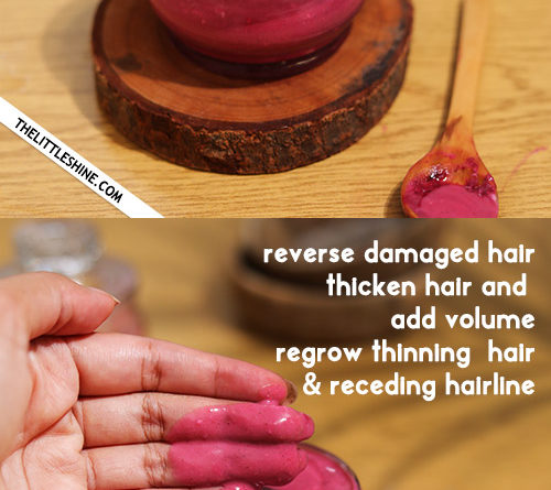 RED HAIR MASK for faster hair growth and add shine - The Little Shine