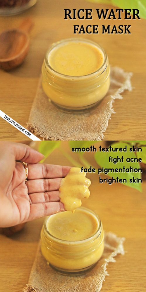 FERMENTED RICE WATER FACE MASK to brighten skin - The Little Shine