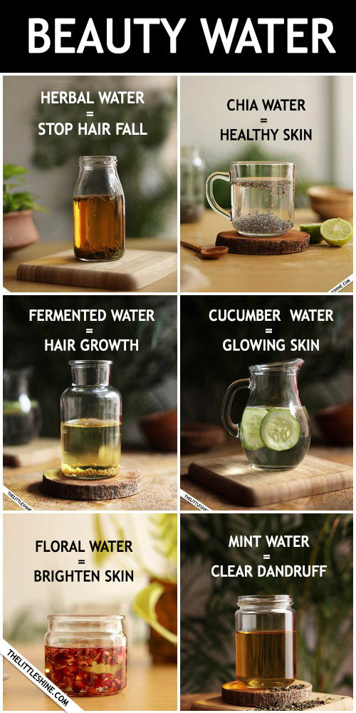 BEAUTY WATER RECIPES - The Little Shine