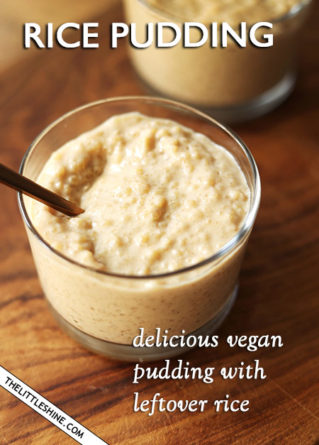 DELICIOUS VEGAN PUDDING WITH LEFTOVER RICE - The Little Shine