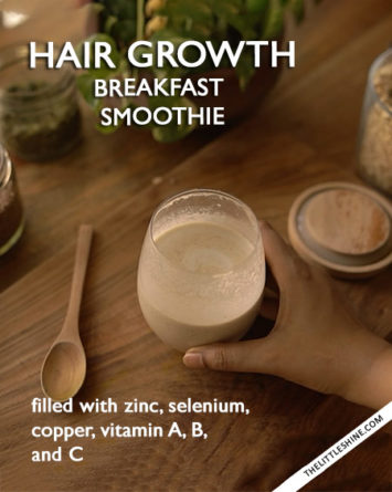 HAIR GROWTH BREAKFAST SMOOTHIE RECIPE - The Little Shine