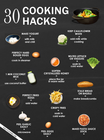 30 BEST COOKING HACKS - The Little Shine