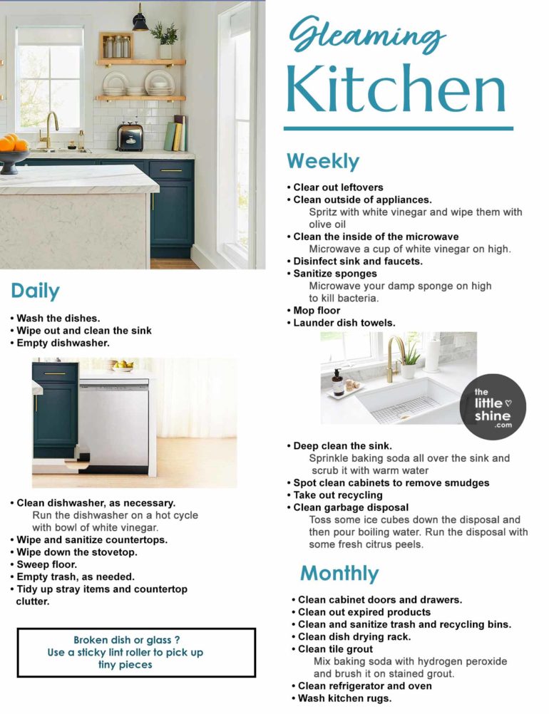 Kitchen Cleaning Tips and Hacks - The Little Shine
