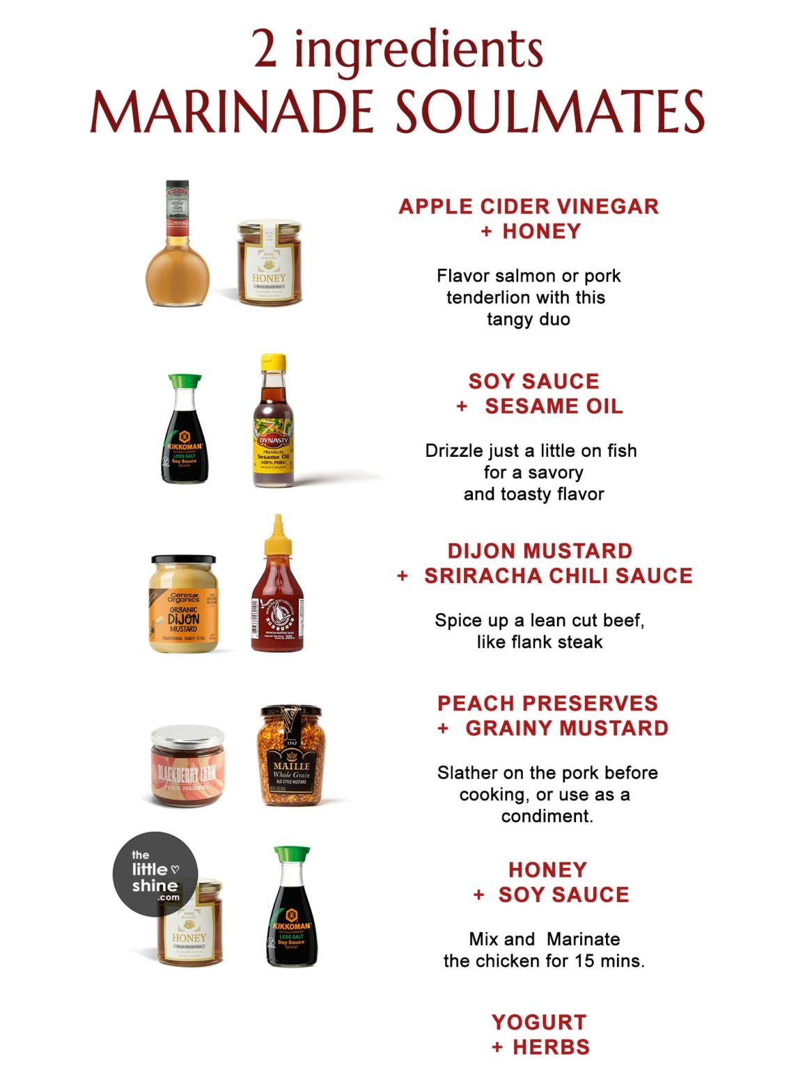 10 Types of Marinades Using Only 2 Ingredients - The Little Shine