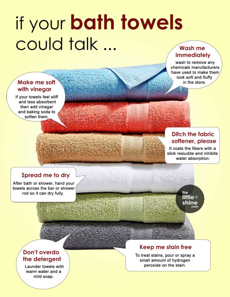 How to care for your bath towels - The Little Shine