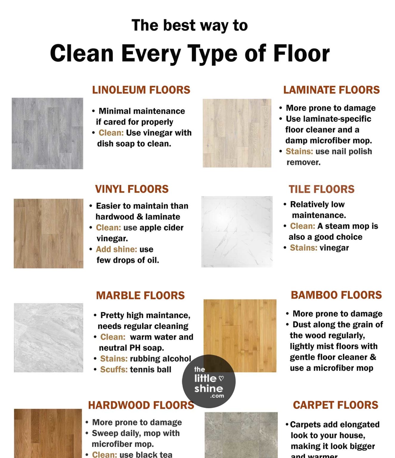 Best ways to Clean Any Type of Floor - The Little Shine