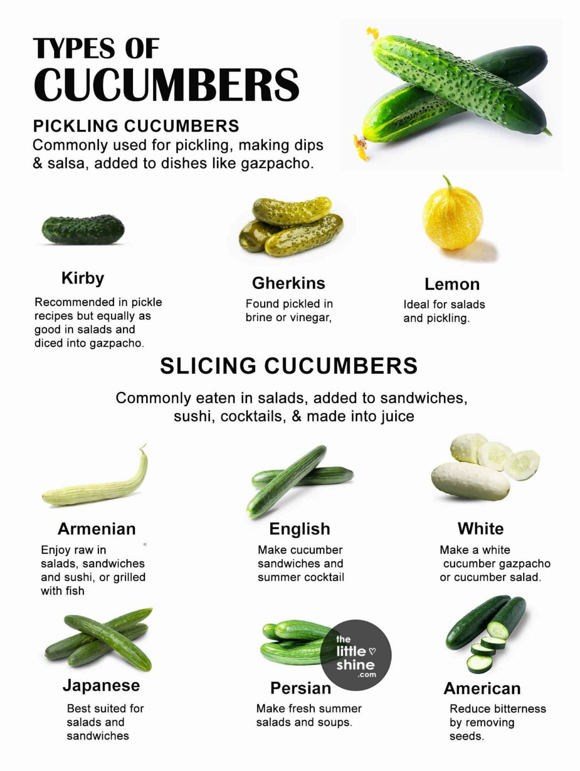 10 Types of Cucumbers and How to Use Them - The Little Shine