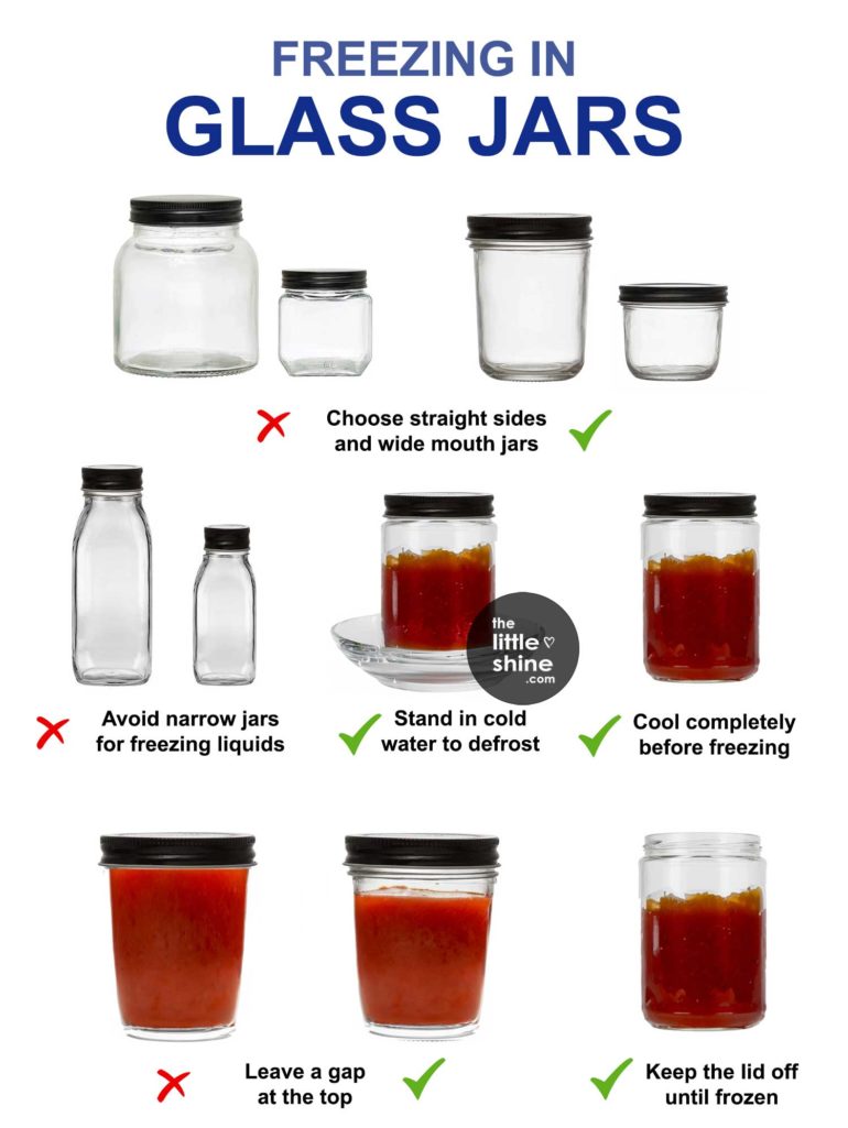 Tips and Tricks for Freezing in Glass Jars or Containers - The Little Shine