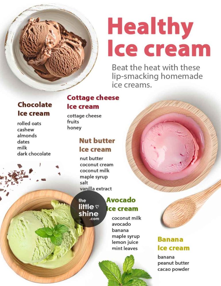 6 Healthy and delicious Ice Cream Recipes - The Little Shine