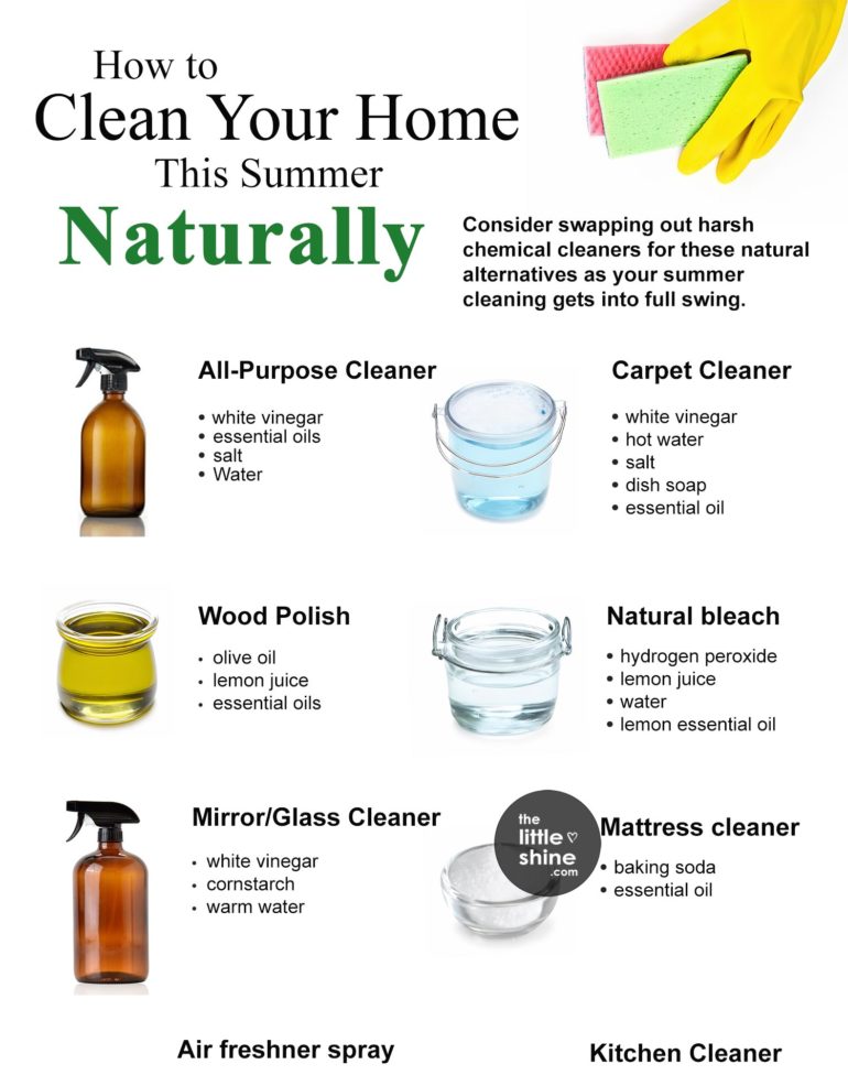 How to Clean Your Home This Summer - Naturally! - The Little Shine