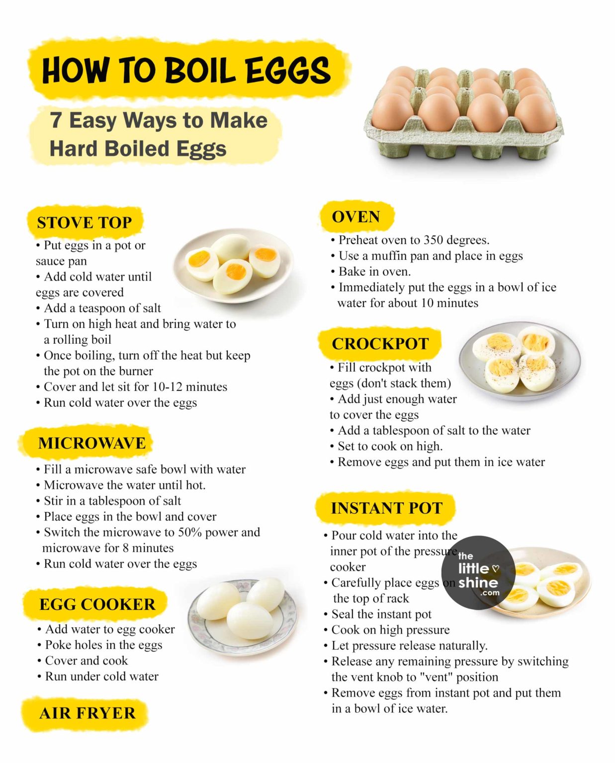 7 Ways to Boil Eggs Perfectly - The Little Shine