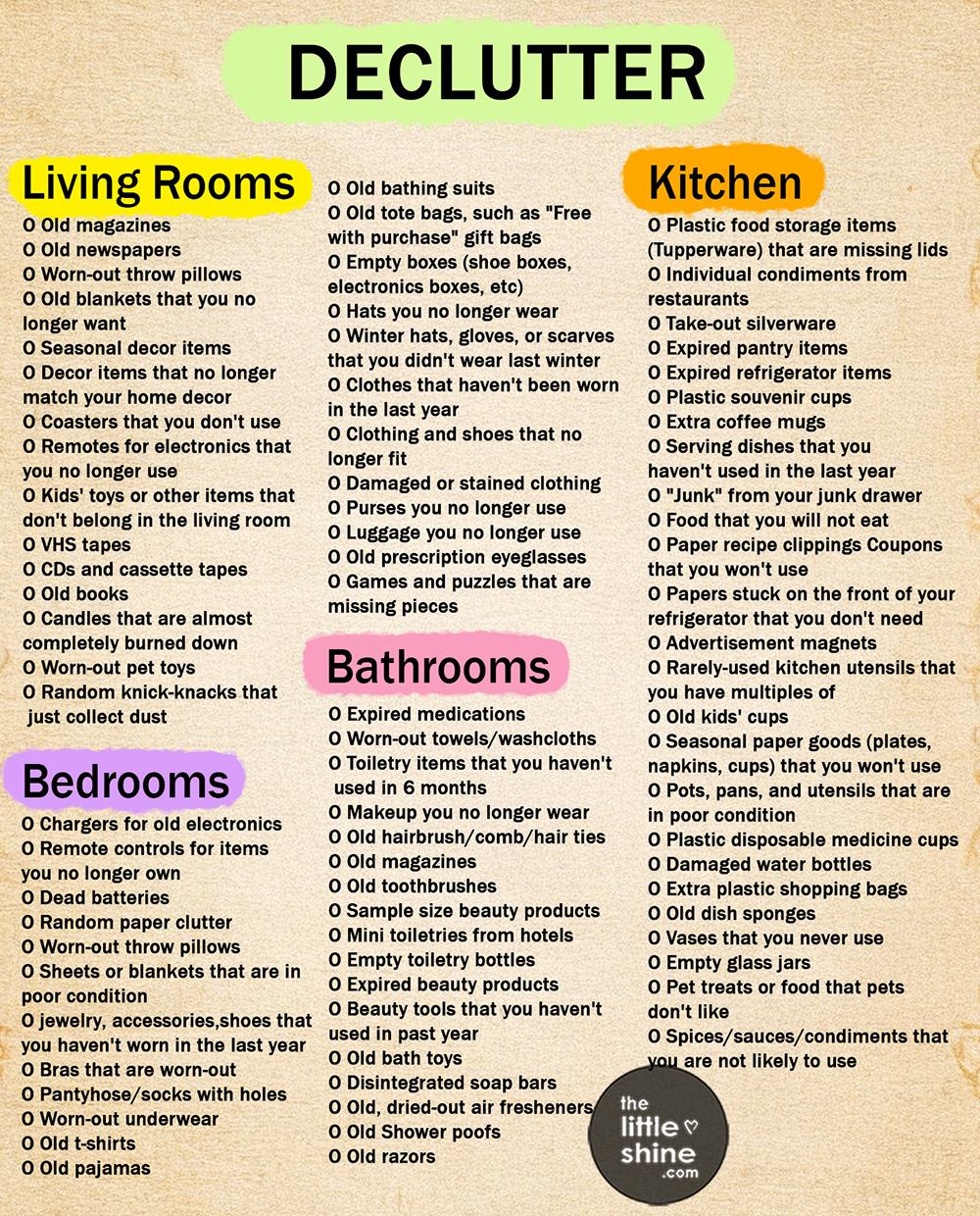 Ways to Declutter Your House the Right Way - The Little Shine