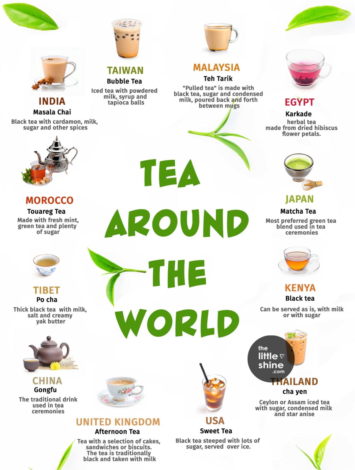 12 Teas From Around the World - The Little Shine