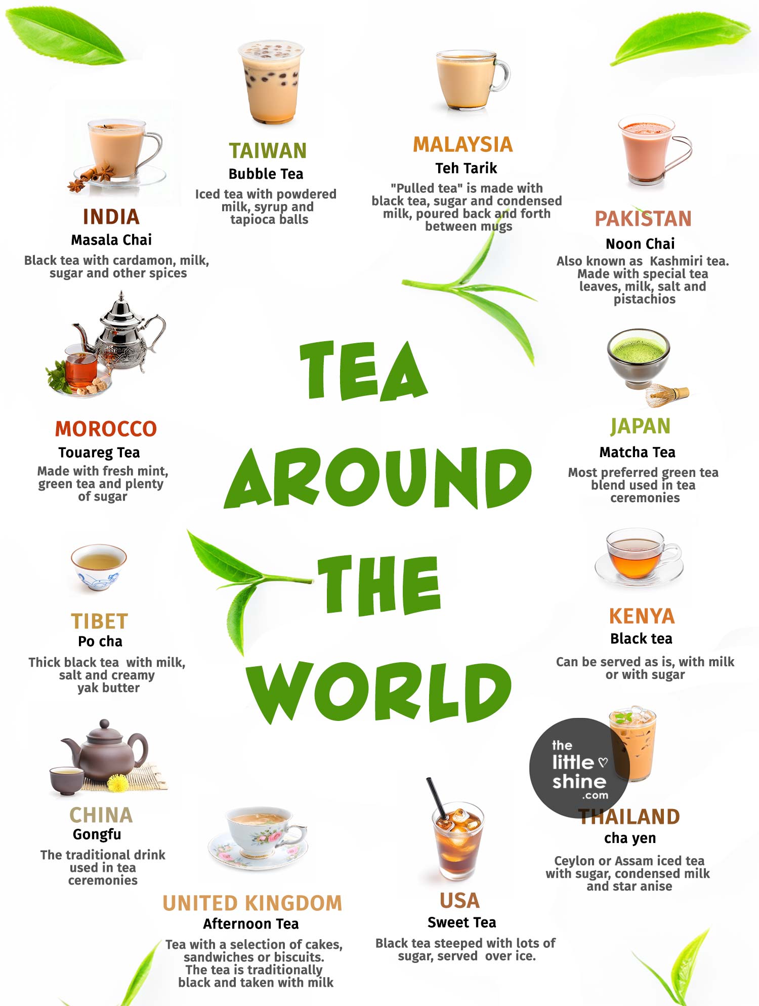 12 Teas From Around the World - The Little Shine
