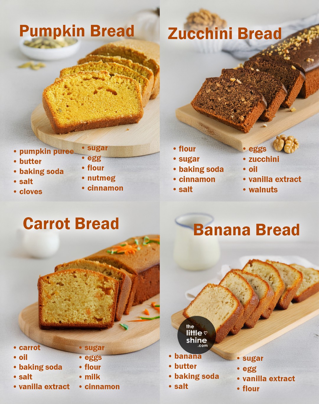 Delicious Bread Recipes| 5 Flavoured Bread Recipes - The Little Shine