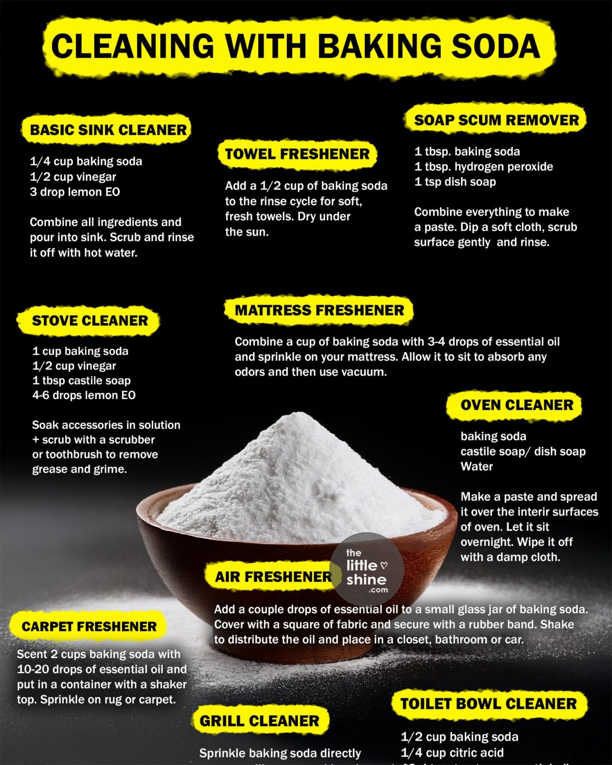 CLEAN WITH BAKING SODA - The Little Shine