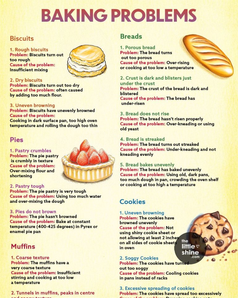 COMMON BAKING PROBLEMS AND THEIR CAUSES - The Little Shine