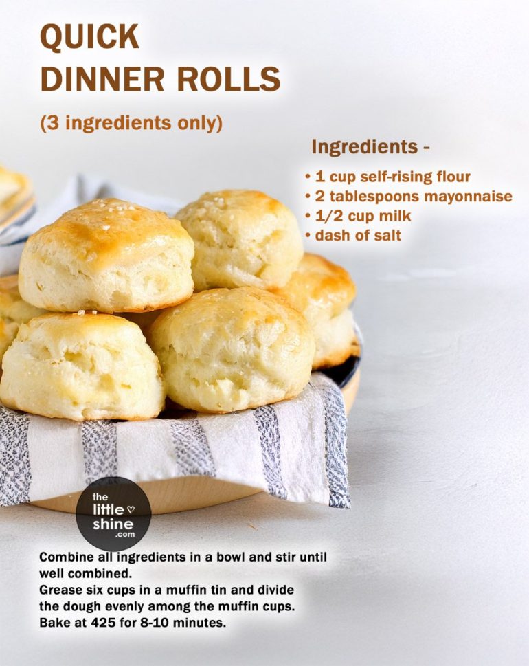 Dinner Rolls Recipe - The Little Shine