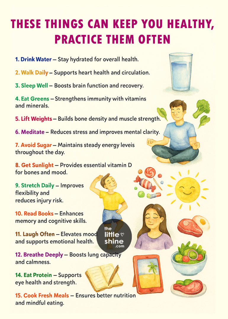 16 Healthy Habits to Practice Daily for a Better Life - The Little Shine