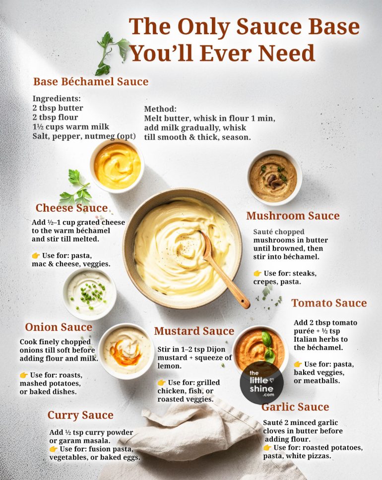 🥄 One Béchamel Sauce – Endless Variants! - The Little Shine