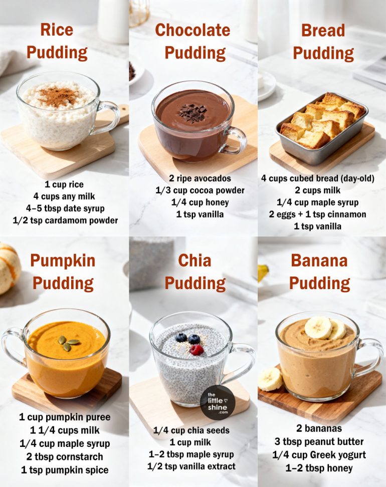 6 Easy & Healthy Pudding Recipes You Can Make in Minutes - The Little Shine