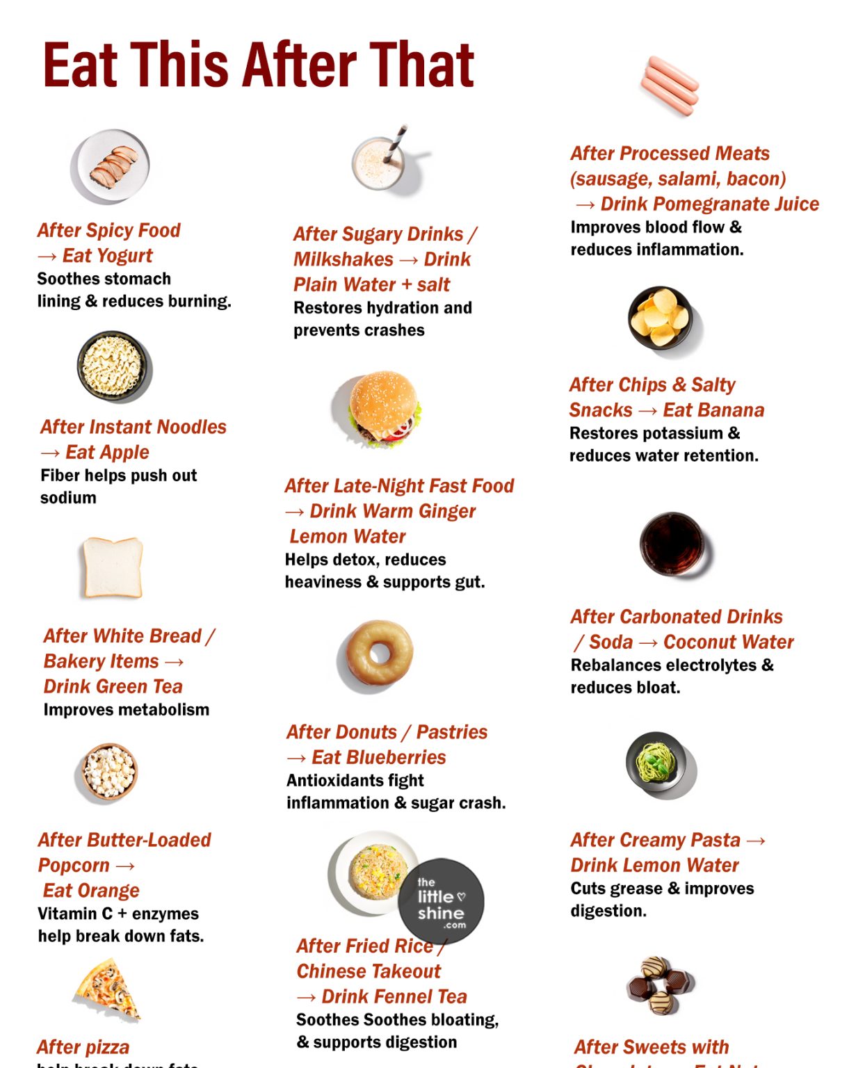 Eat This After That - Improve Digestion After Junk Food - The Little Shine