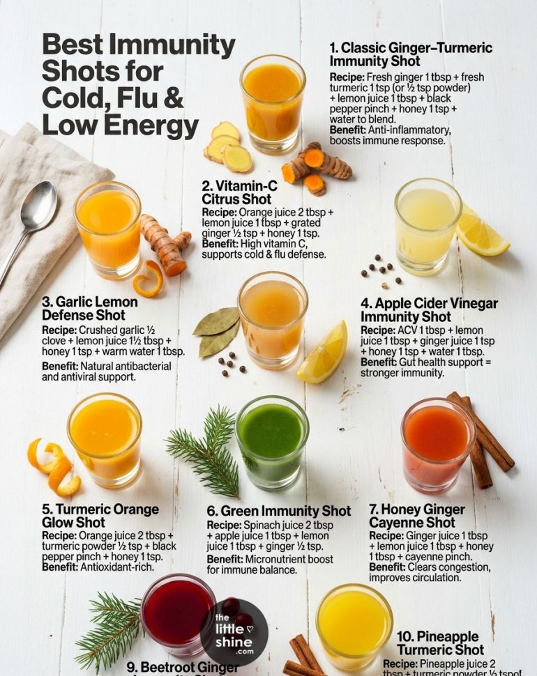10 Powerful Immunity Shots You Can Make at Home - The Little Shine