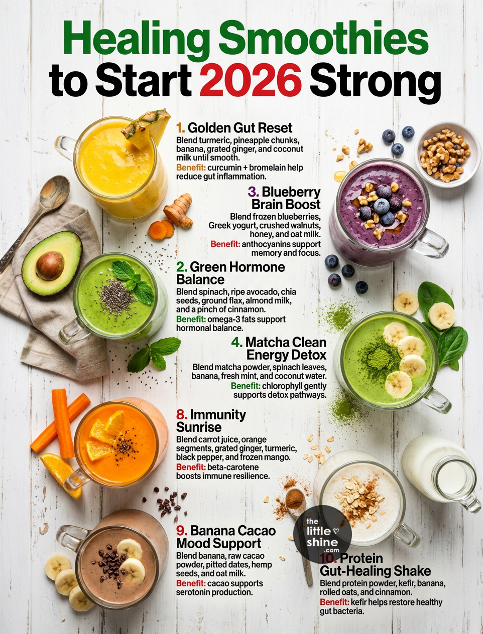Start 2026 With Healing Smoothies - The Little Shine