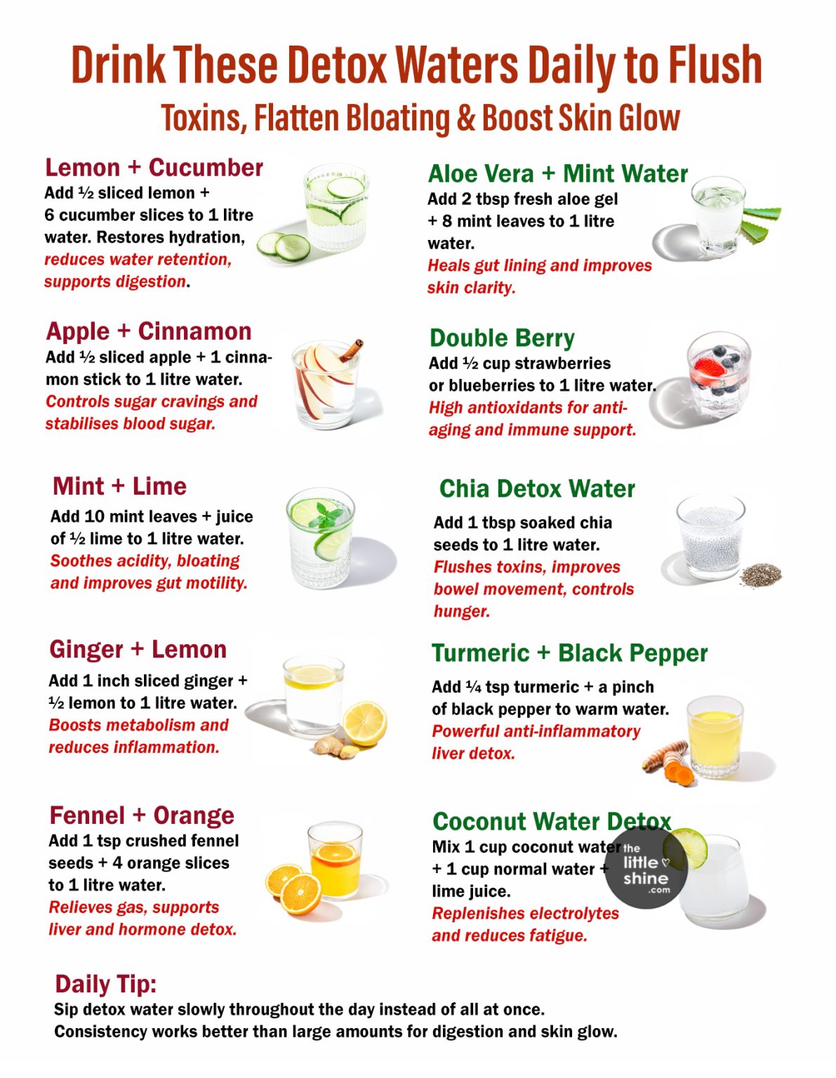 Drink These Detox Waters Daily to Flush Toxins, Reduce Bloating & Boost ...