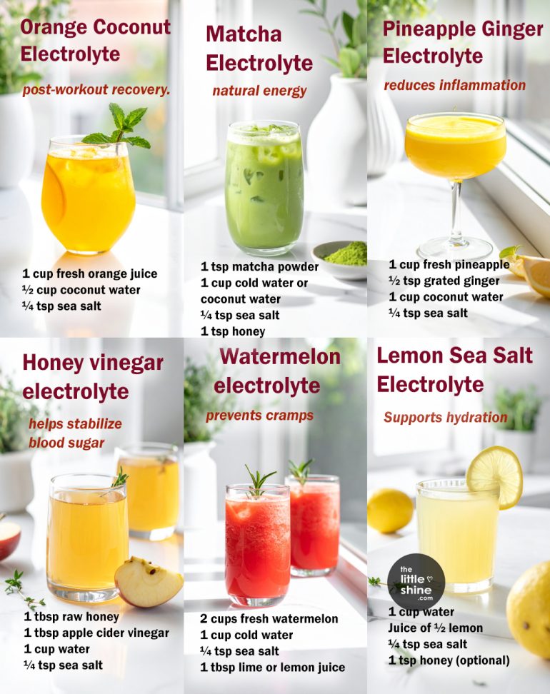 Homemade Electrolyte Drinks That Actually Work - The Little Shine