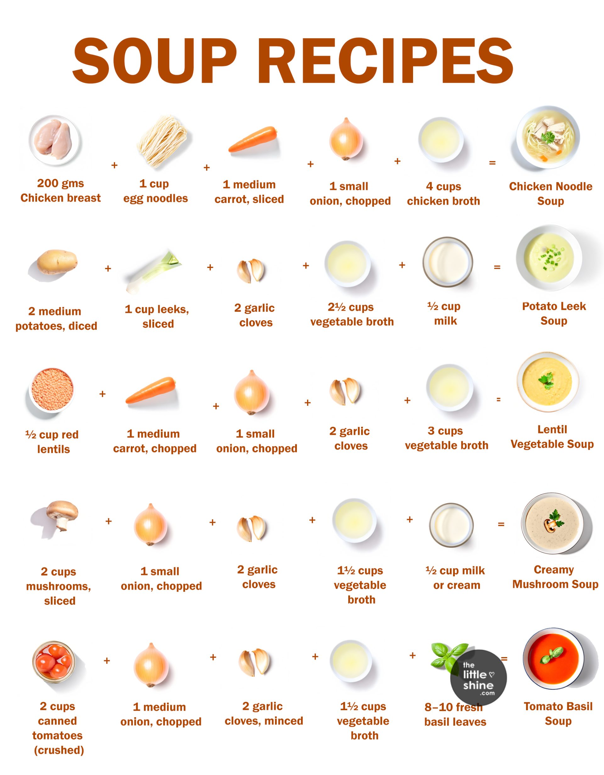 5 Easy Homemade Soup Recipes Using Simple Ingredients - The Little Shine