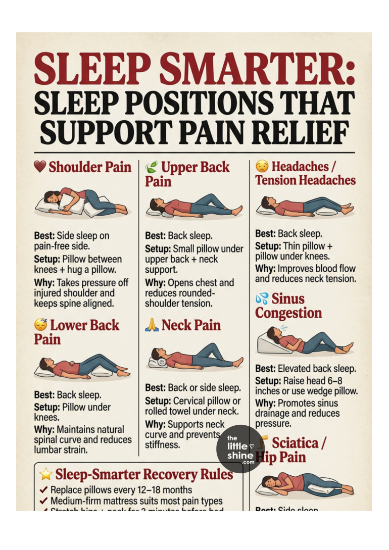 💤 Sleep Smarter: Why Your Sleep Position Matters - The Little Shine