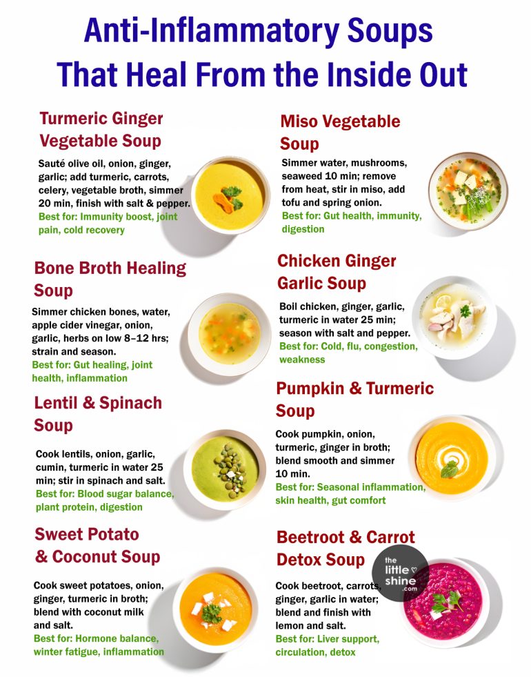 🥣 Anti-Inflammatory Soups That Heal From the Inside Out - The Little Shine