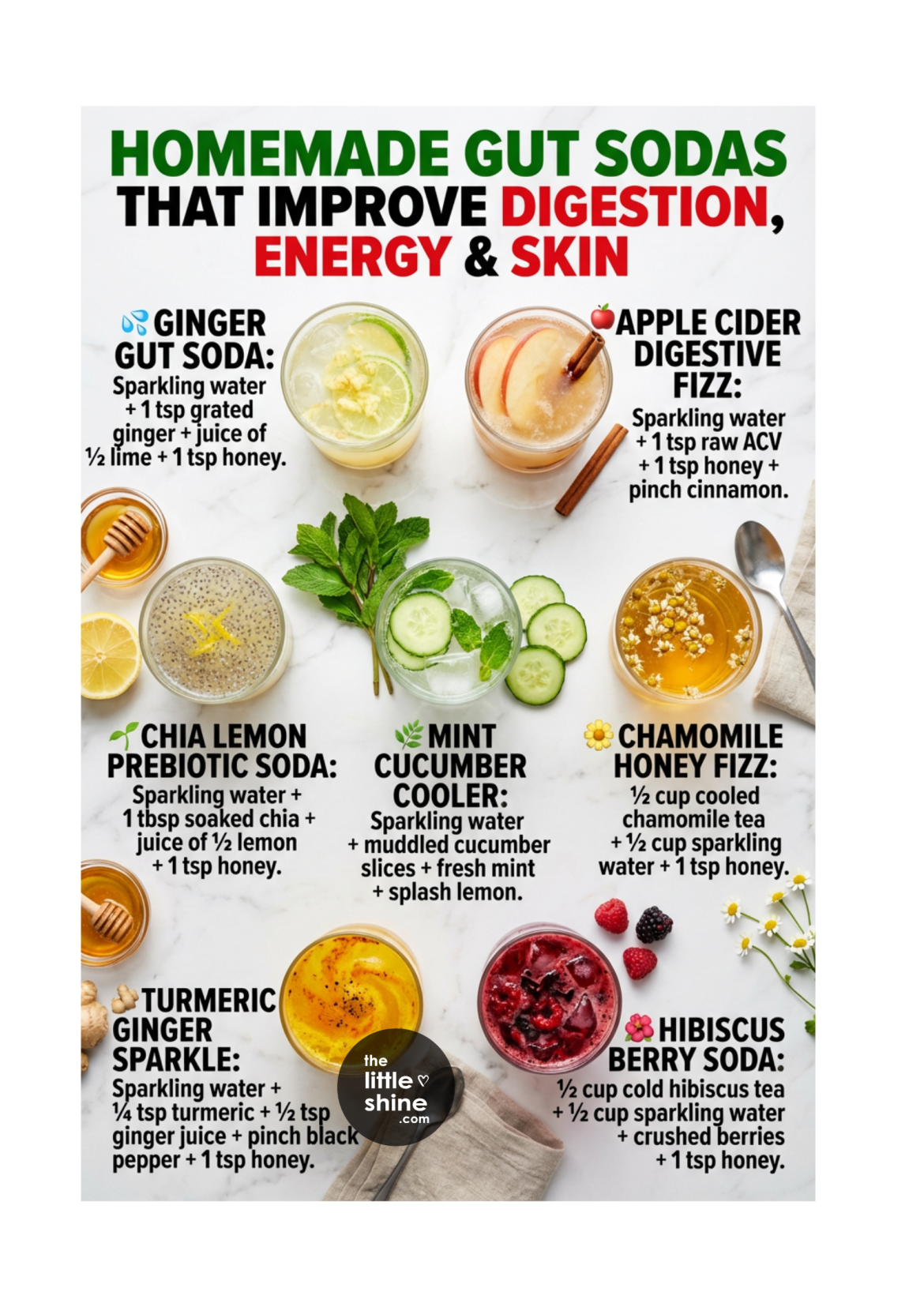 Homemade Gut Sodas That Boost Digestion, Energy & Skin - The Little Shine